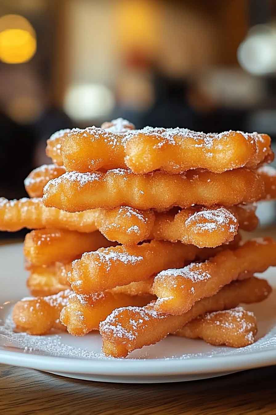 Crispy Funnel Cake Sticks - My Recipe World