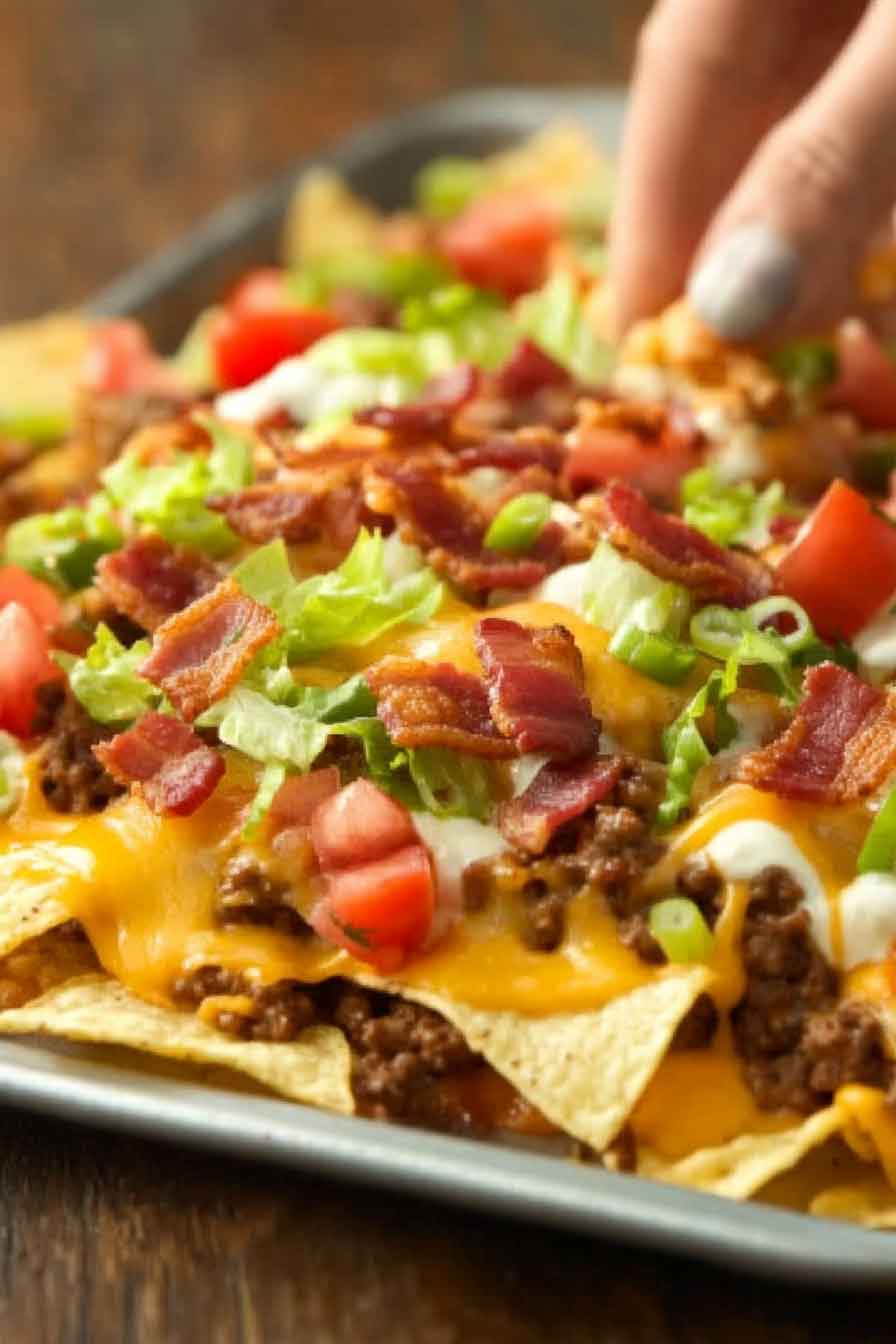 Bbq Bacon Cheeseburger Nachos - My Recipe World
