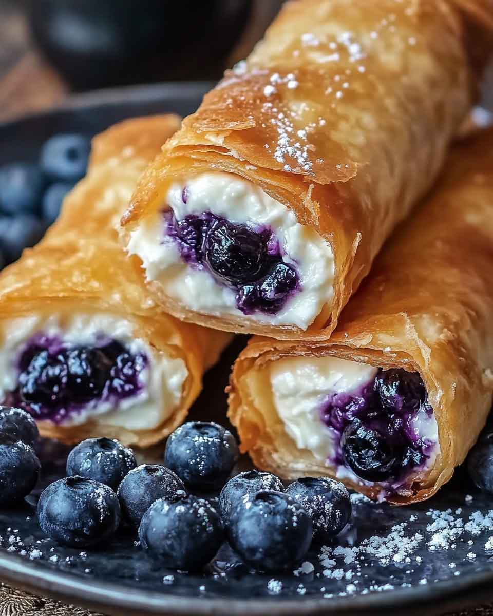 Blueberry Cream Cheese Egg Rolls - My Recipe World
