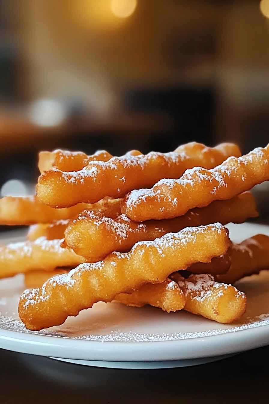 Crispy Funnel Cake Sticks - My Recipe World