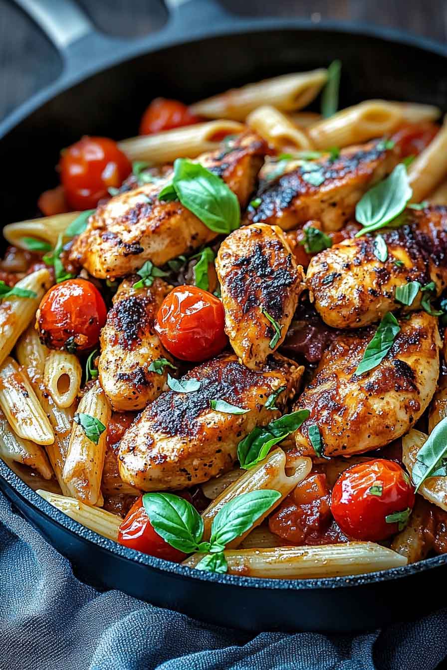 Firecracker Cajun Chicken And Pasta Skillet - My Recipe World