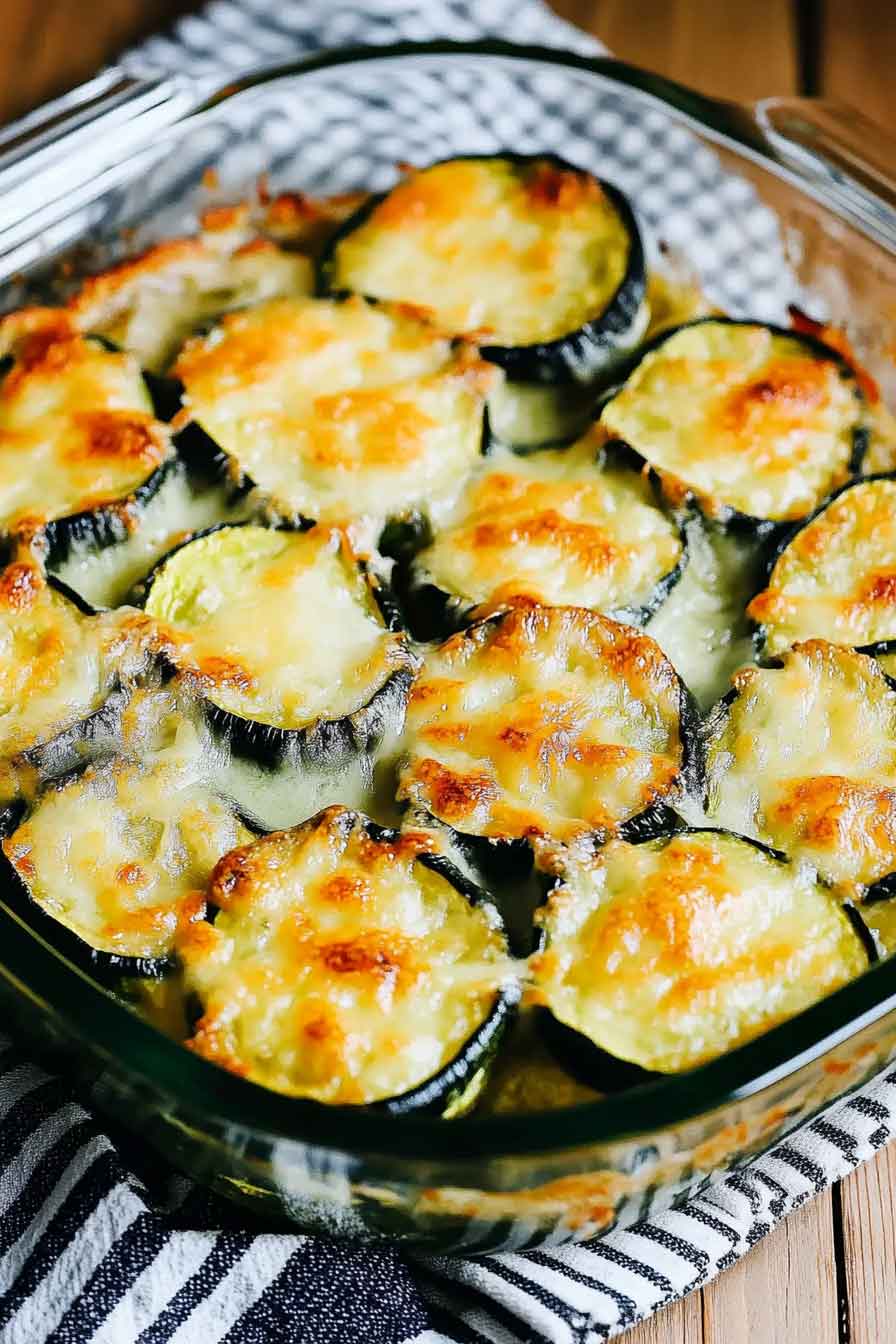 Low Carb Easy Cheesy Zucchini Bake - My Recipe World