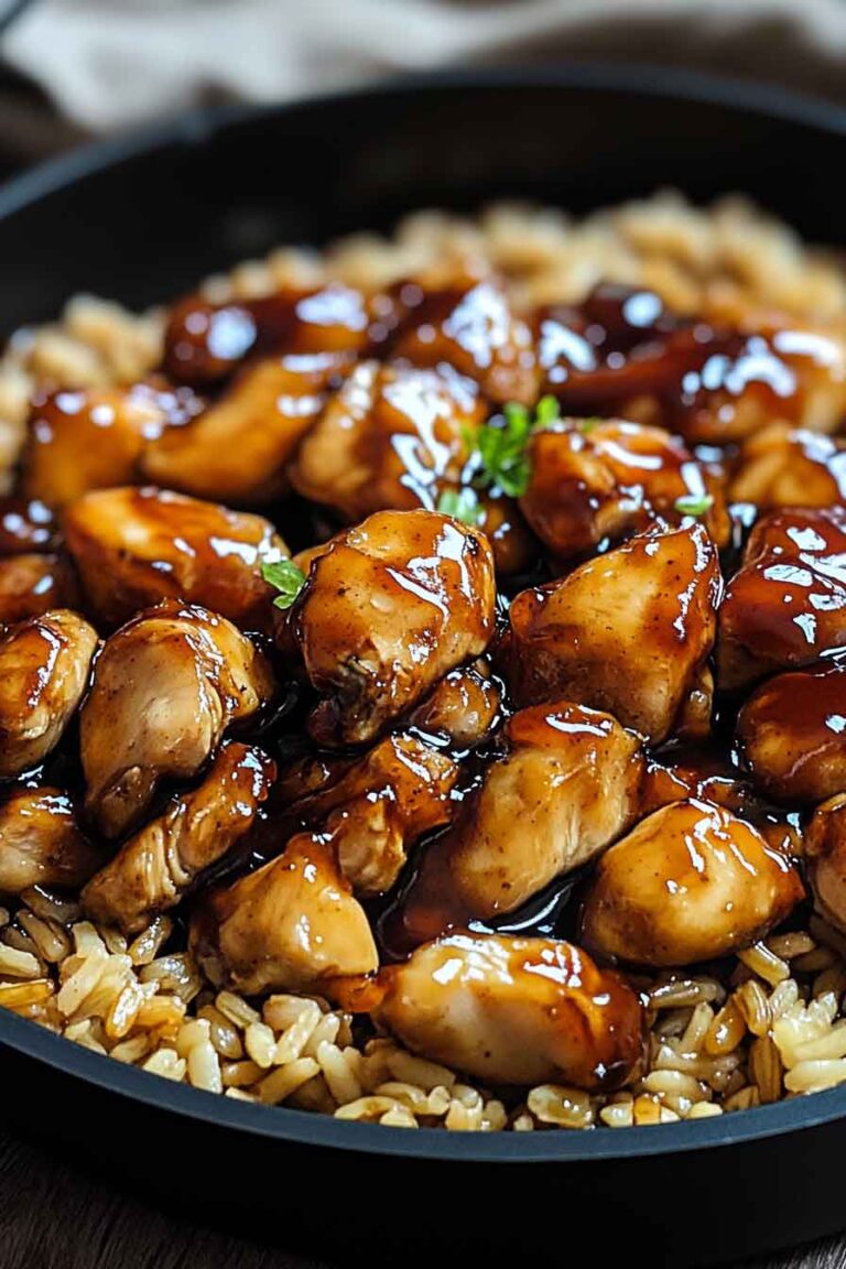 One Pan Bold Honey Bbq Chicken Rice - My Recipe World