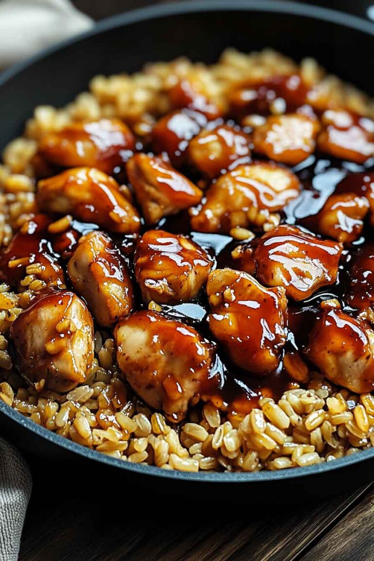 One Pan Bold Honey Bbq Chicken Rice - My Recipe World