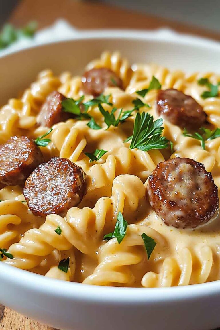 One Pot Creamy Smoked Gouda Sausage Pasta - My Recipe World