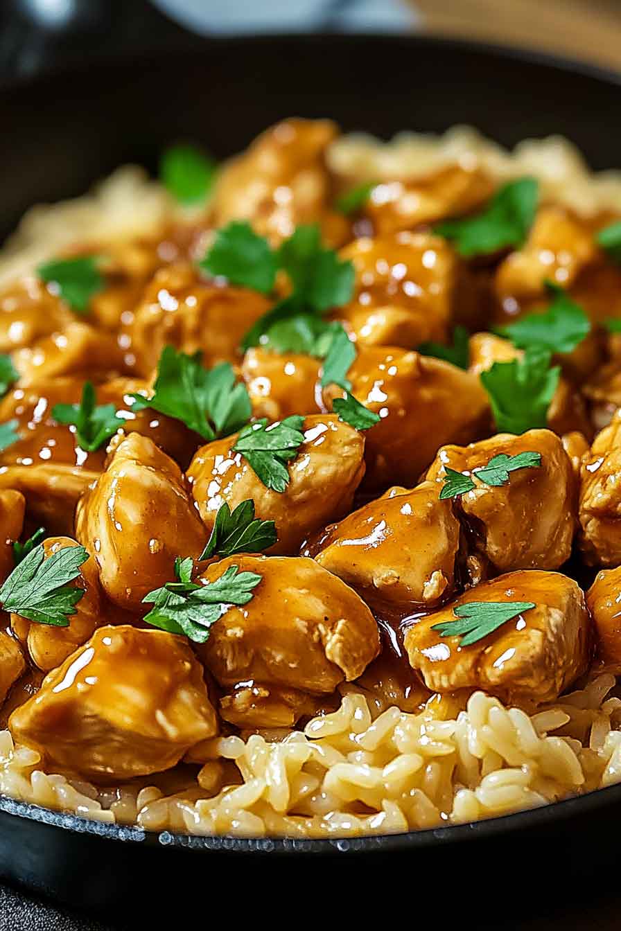 One Pot Sassy Honey Garlic Chicken Rice Pasta - My Recipe World