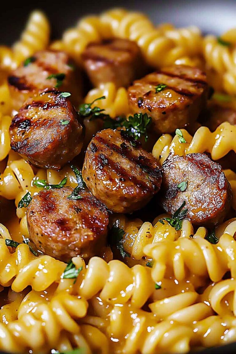 One Pot Zesty Honey Mustard Sausage Pasta - My Recipe World