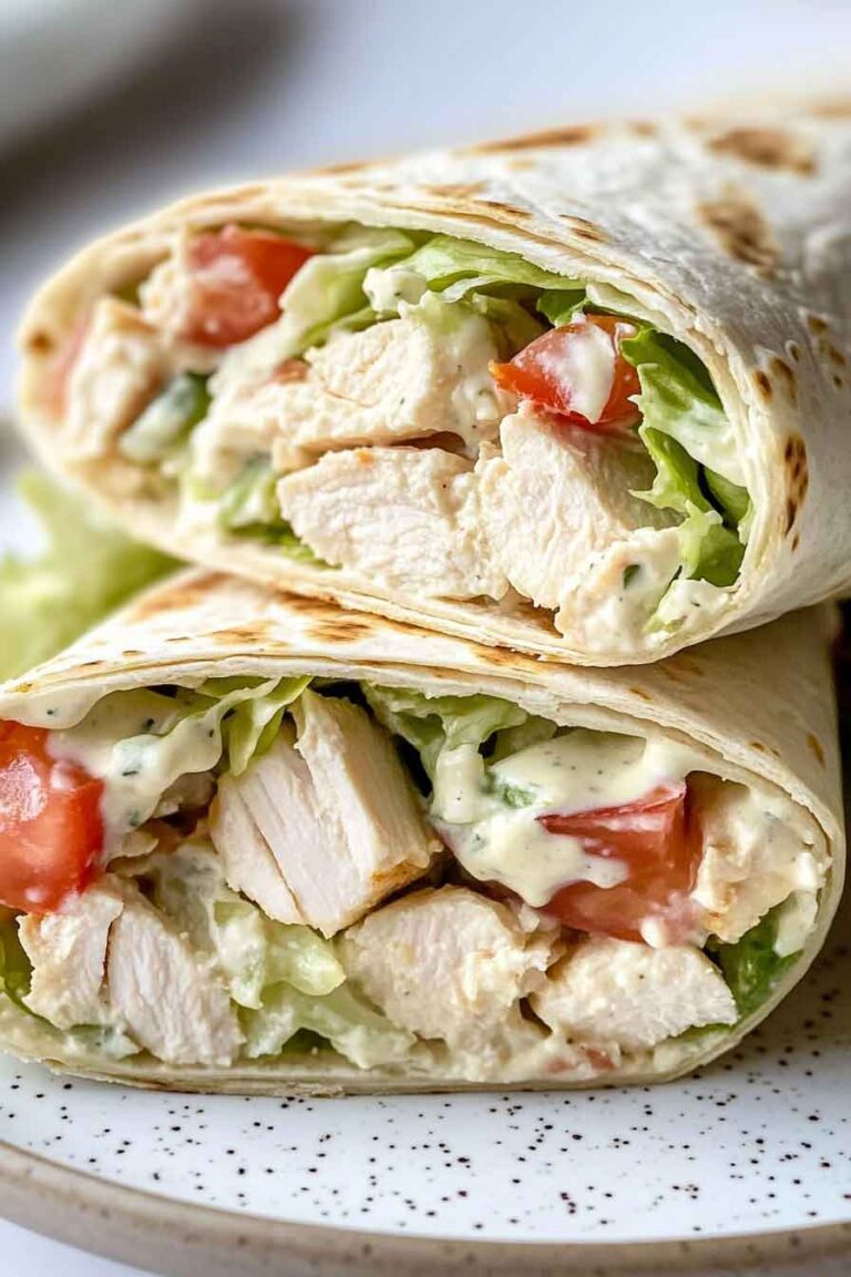 Chopped Chicken Caesar Salad Wrap - My Recipe World