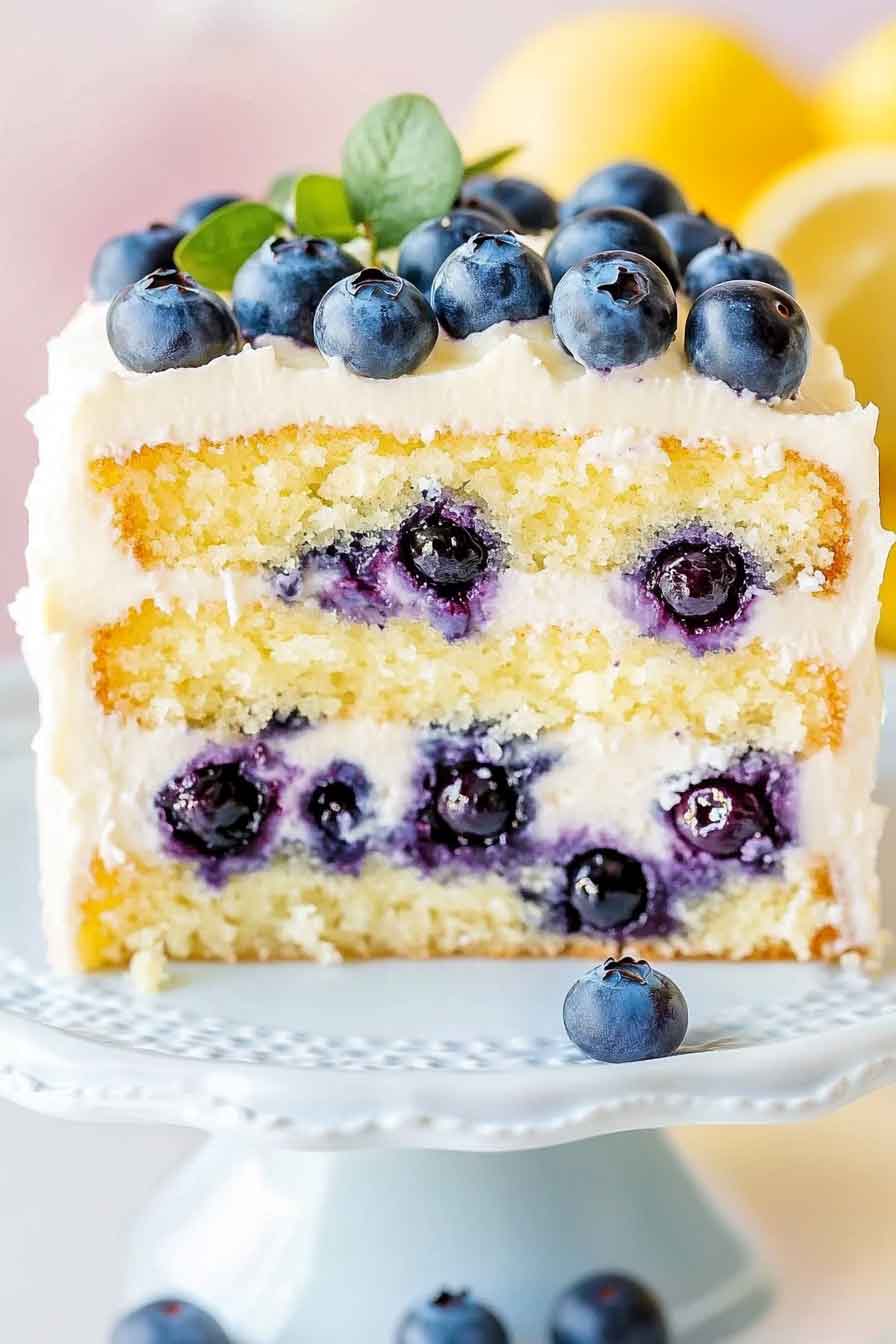 Lemon Blueberry Layer Cake - My Recipe World