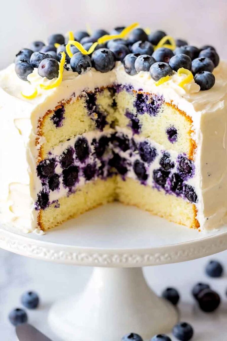 Lemon Blueberry Layer Cake - My Recipe World
